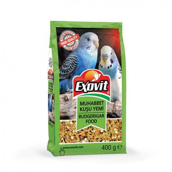 Exovit Yetişkin Muhabbet Kuşu Yemi 400 Gr - supersoci.com